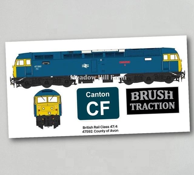BRITISH RAIL CLASS 47 Fridge Magnet 47592 Cardiff Canton BR Diesel ...
