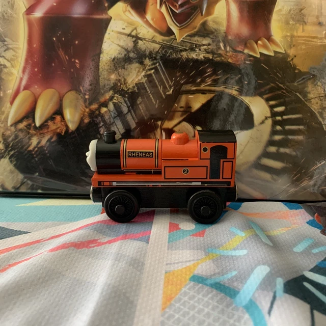 THOMAS FRIENDS RHENEAS Red Train Tank Engine Wooden Railway Toy Figure ...