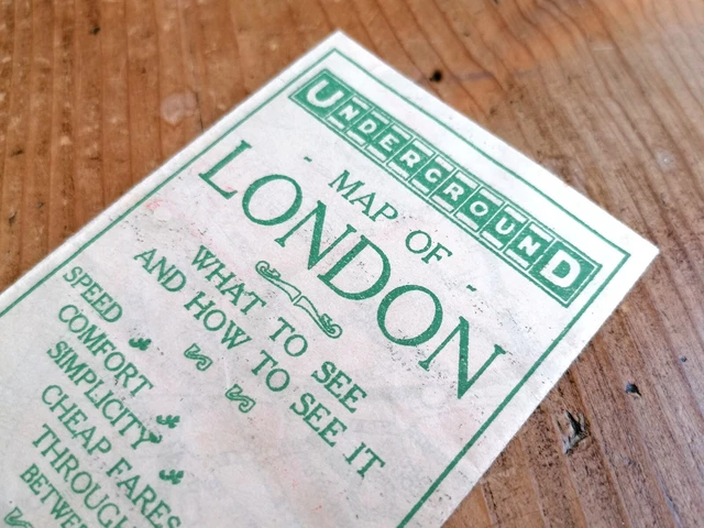 ORIGINAL 1912 LONDON Underground Railways Map - Rare issue with ...