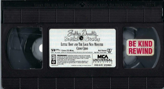 SHELLEY DUVALL'S BEDTIME Stories (VHS,1992) Little Toot/Choo Choo ...
