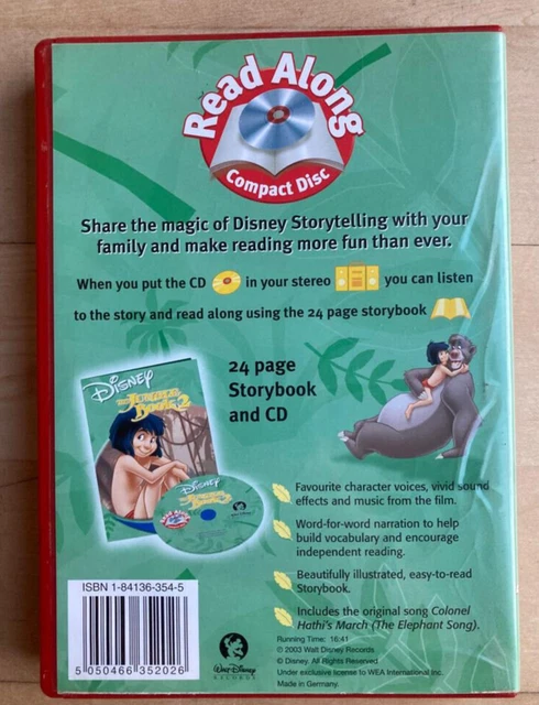 THE JUNGLE BOOK 2 [Read Along] - Disney Read-Along CD TWVG The Cheap ...