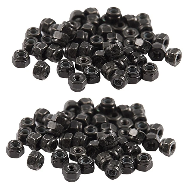 M2 ZINC PLATED Nylock Nylon Insert Hex Lock Nuts Black 100Pcs G3O75434 ... M2 ZINC PLATED Nylock Nylon Insert Hex Lock Nuts Black 100Pcs G3O75434 ...