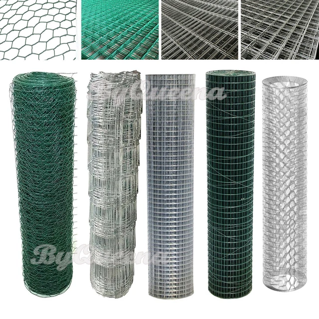 WELDED WIRE MESH Roll Galvanised Fence Aviary Rabbit Hutch Chicken Run ...