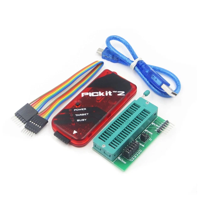 PIC ICD2 PICKIT 2 PICKIT 3 Programming Adapter Seat+PICKIT3 Programmer ...