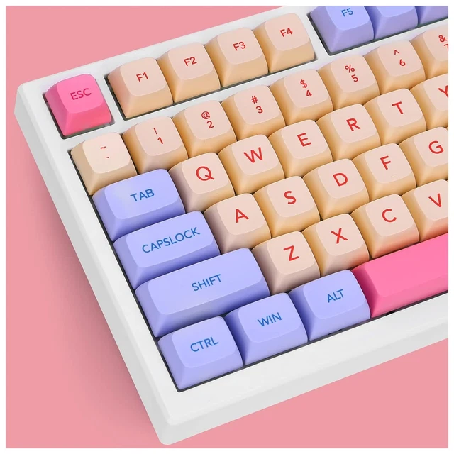 PBT KEYCAPS 132 Keys Pink Cute Keycaps Dye-Sublimation Key Caps Xda ...