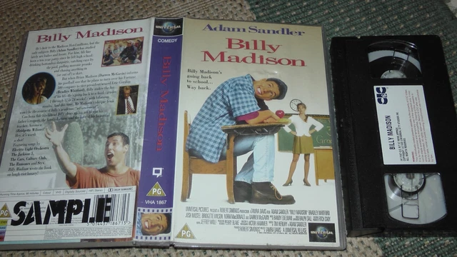 BILLY MADISON VHS Video Big Box Timecode Sample Dealer Tape Cert CIC £5 ...