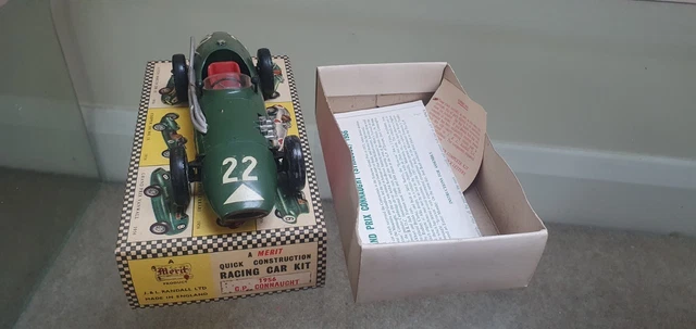 MERIT RACING CAR GP connaught Assembly Kit boxed with instructions £21. ...