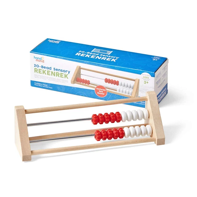 20 PERLES EN bois sensoriel Rekenrek, boulier pour enfants ...