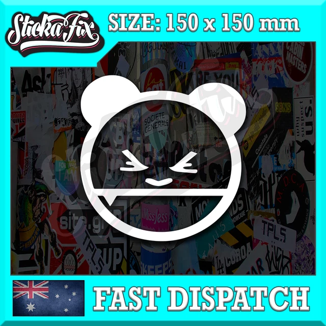 ANGRY MAD PANDA 4X4 car vinyl STICKER funny DECAL 4WD JDM Ute Van EUR 6 ...