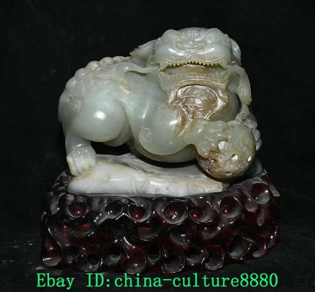 6 &HAN OLD nature et Tian Yu sculpture Fu chien garde Lion statue EUR 3 ...