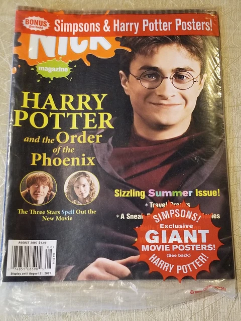 NICKELODEON MAGAZINE - August 2007 - HP OotP Sizzling Summer Issue £10. ...