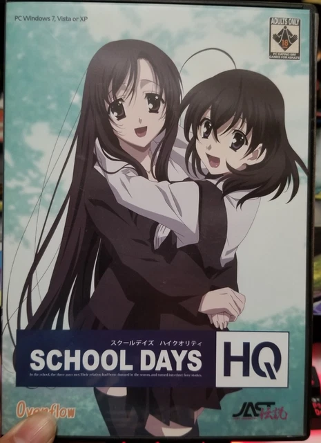 SCHOOL DAYS HQ Eroge Visual Novel Windows PC Game _ DVD ROM _ Overflow EUR 38,60 - PicClick FR