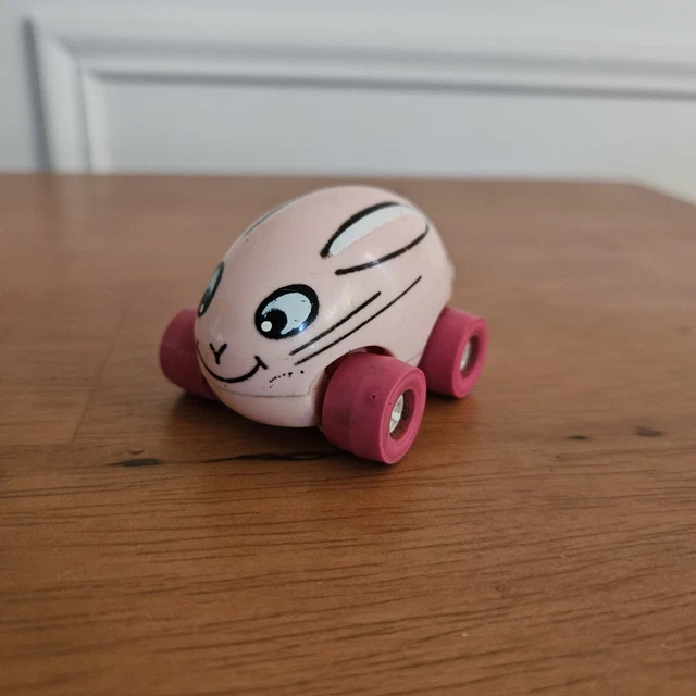 VINTAGE 1970'S TONKA TOTES Gigglers Buggy Egg-shaped Bunny figure car ...