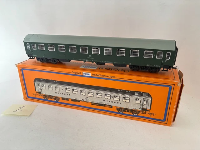 PREFO MODEL RAILWAY COACH DR Type B4GE 2nd Class Compartment LIGHTS #1 ...