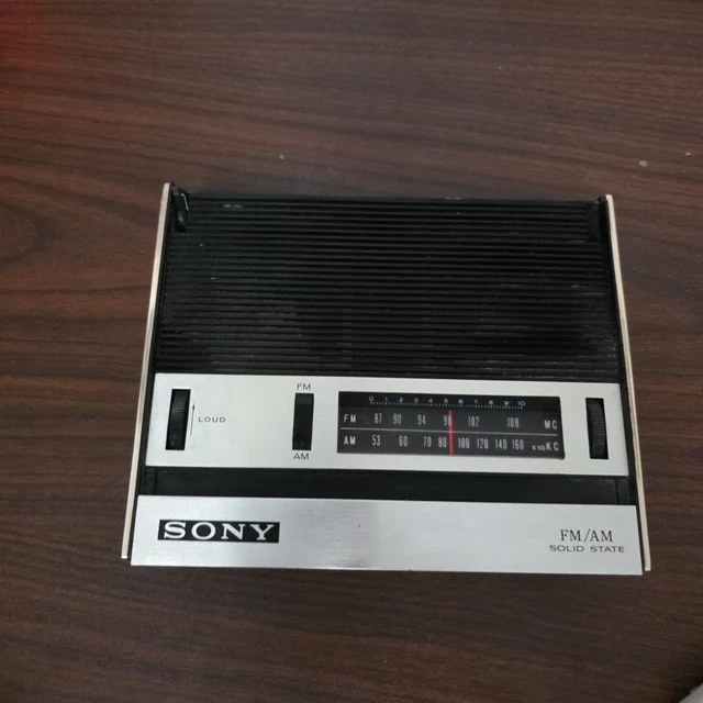 SONY TFM-1849W SOLID State Vintage FM/AM Transistor Portable Radio Work ...