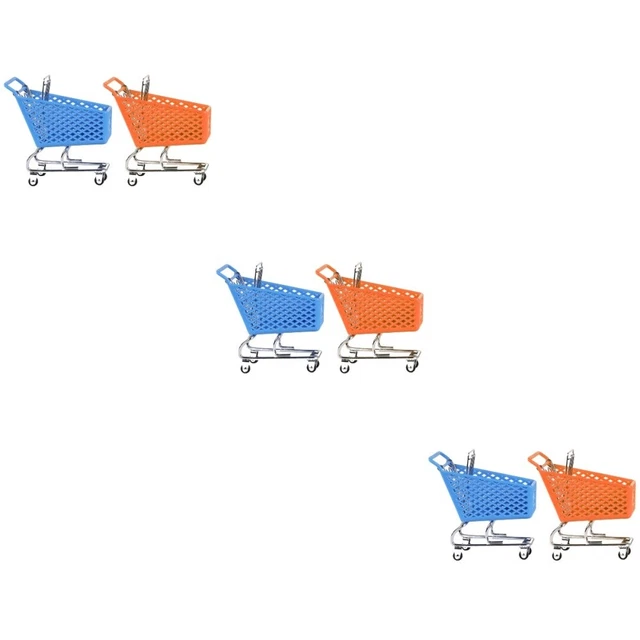 6 PCS MINI Shopping Cart For Dolls Metal Storage Basket Fine 74 95
