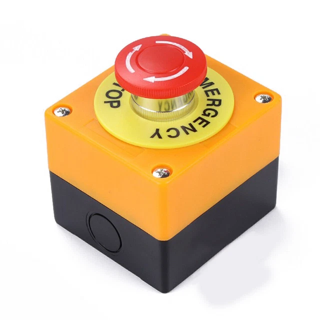 RED MUSHROOM CAP Emergency Stop Push Button Switch AC 660V 10A £6.89 ...