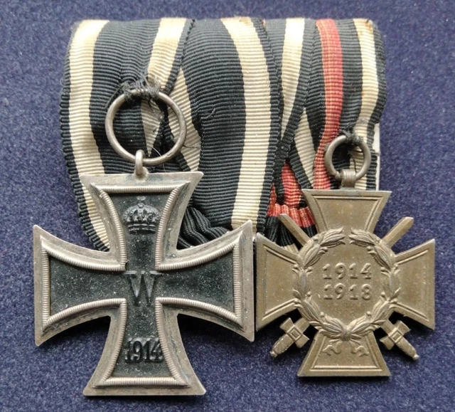 WW1 GERMAN MOUNTED Medal Pair 1914 Iron Cross Honour Cross £110.00 - PicClick UK