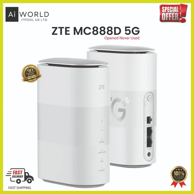 ZTE MC888D 5G Router Unlocked Wi-Fi 6 Home Broadband SIM Card Hub 3 ...