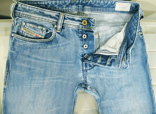 *FANTASTICI JEANS DENIM DA UOMO AUTENTICI DIESEL @ ZATINY Art 8GW BOOTCUT BOTTONE 32x34 EUR 39 ...