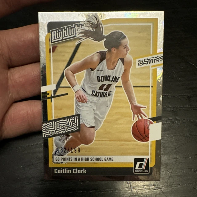 2024 PANINI CAITLIN Clark Collection/199 Herz silber parallel 60 Punkte ...
