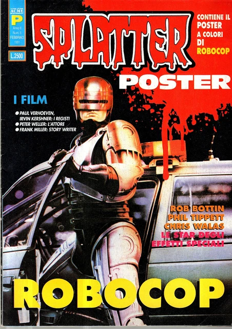 SPLATTER POSTER N° 6 ed. ACME -Robocop EUR 9,00 - PicClick IT