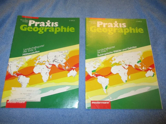 2 X PRAXIS Geographie Landschaftsgürtel der Erde Höhenstufen / Suptrop ...