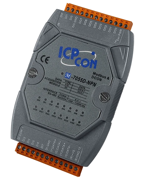ICP CON M-7055D-NPN - 8 Channel Isolated Digital Input / Output DCON + MODBUS £59.50 - PicClick UK