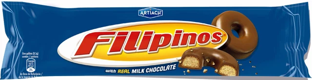 3X FILIPINOS MILK Chocolate Biscuits, 128 gr from Artiach Spanish ...