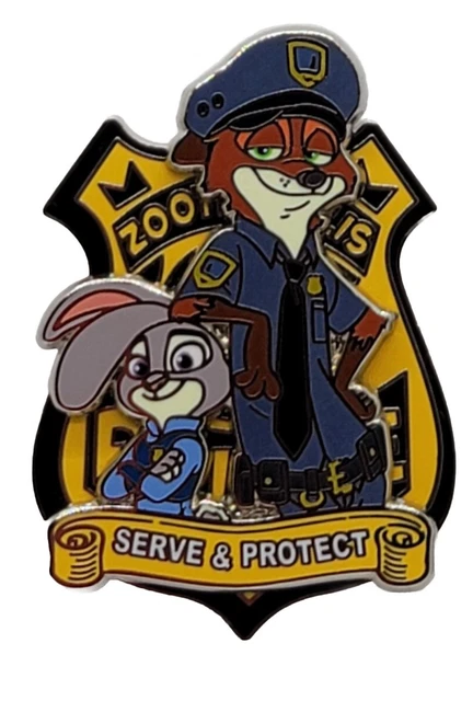 DISNEY PIN 2022 Zootopia Police Badge Judy Hopps & Nick Wilde #149910 ...