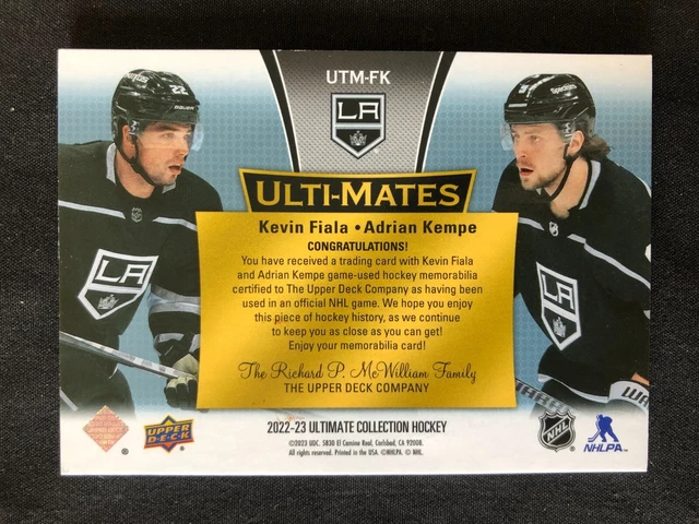 22-23 PATCH HOCKEY Collection Ultime 01/35 Kevin Fiala Adrian Kempe Tcw ...