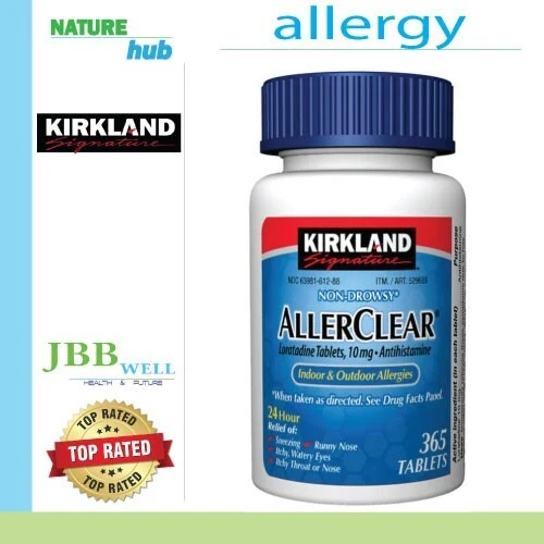 KIRKLAND SIGNATURE, NON-DROWSY AllerClear Antihistamine 10mg., 365ct ...