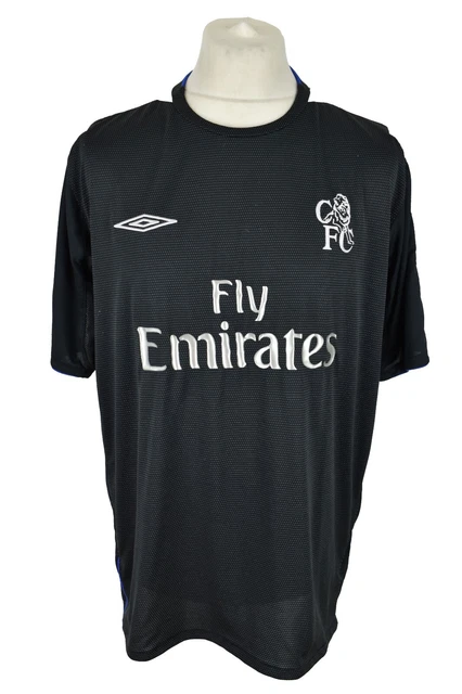 UMBRO CHELSEA FC 2004-05 Third Football Shirt size XL Mens Black Short ...