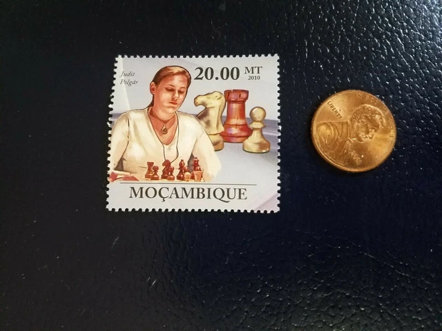 JUDIT POLGÁR HUNGARIAN Chess Grandmaster 2010 Mocambique Perforated ...