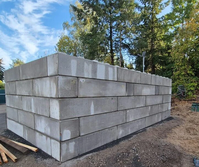 BETONBLOCKSTEIN BETONBLOCK LEGOSTEIN Systembaustein Legoblock Beton ...