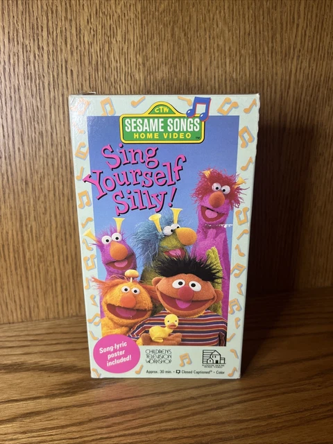 SESAME SONGS STREET Sing Yourself Silly VHS Song Lyric Poster Ernie ...