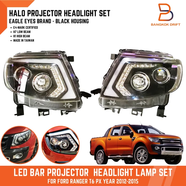 LED DRL PROJECTOR HEADLIGHT LAMP For FORD RANGER T6 PX MK1 2012-2015 ...