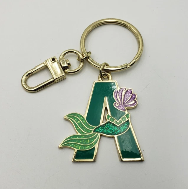 DISNEY PARKS ARIEL Little Mermaid Letter A Alphabet Initial Glitter ...