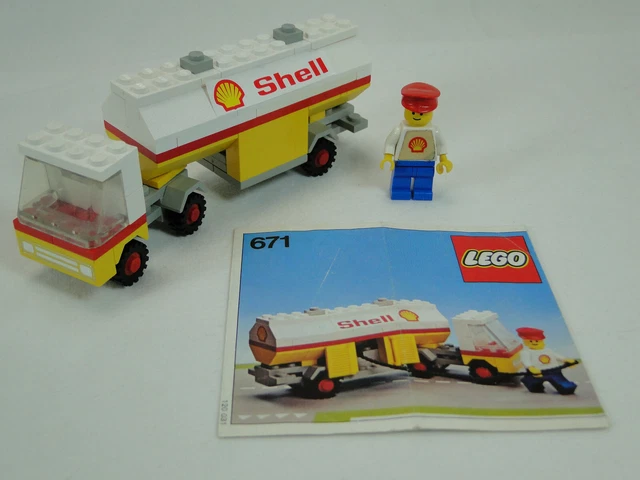 LEGO CLASSIC 671 Shell Fuel Pumper Tankwagen komplett mit Anleitung OBA ...
