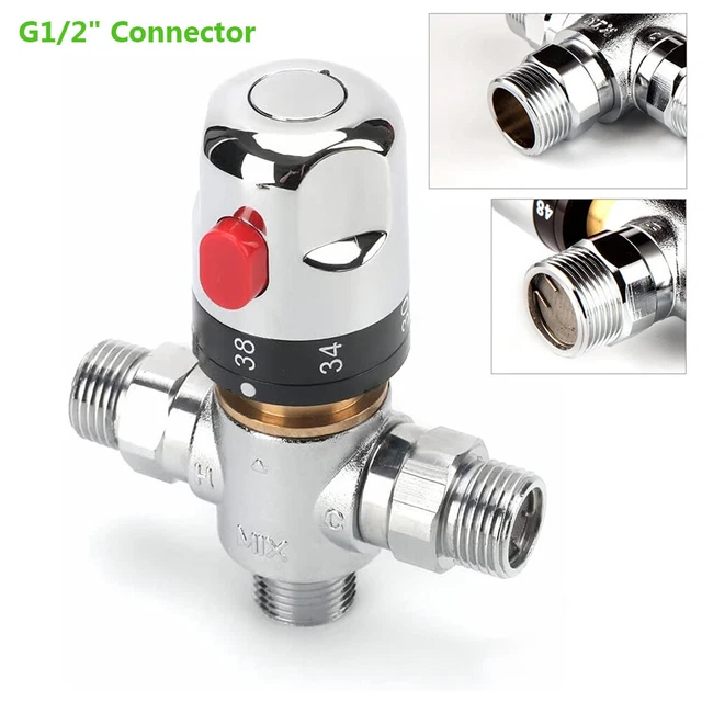 BRASS THERMOSTATIC MIXING Blending Valve Replacement for Bath Mixer Tap ...