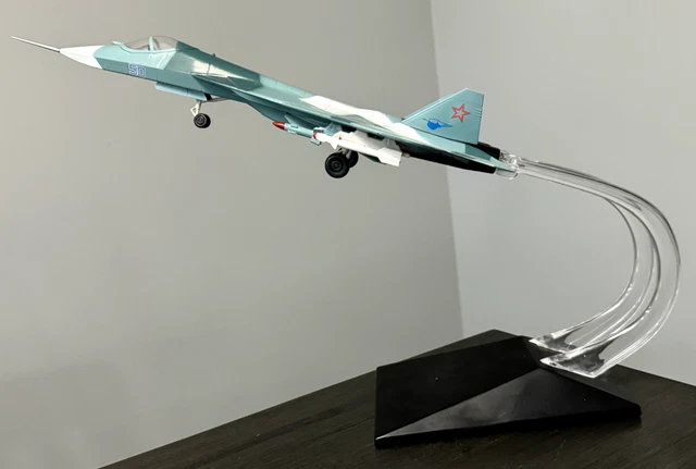 SUKHOI SU-57 STEALTH Plane Scale Model Desk Aircraft Jet USSR Airplane ...