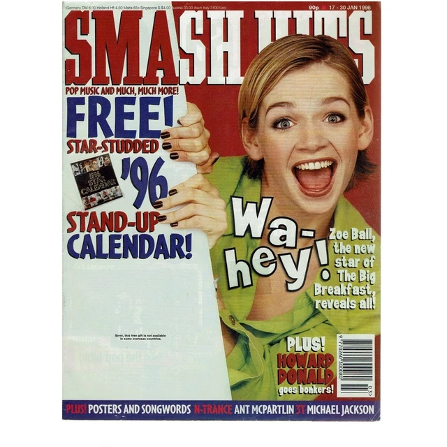 SMASH HITS ZOE Ball Howard Donald 3TS George Michael Jackson Ant ...