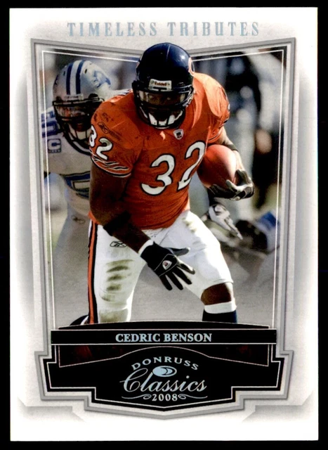 2008 DONRUSS CLASSICS Timeless Tributes Silver Cedric Benson 028/100 ...