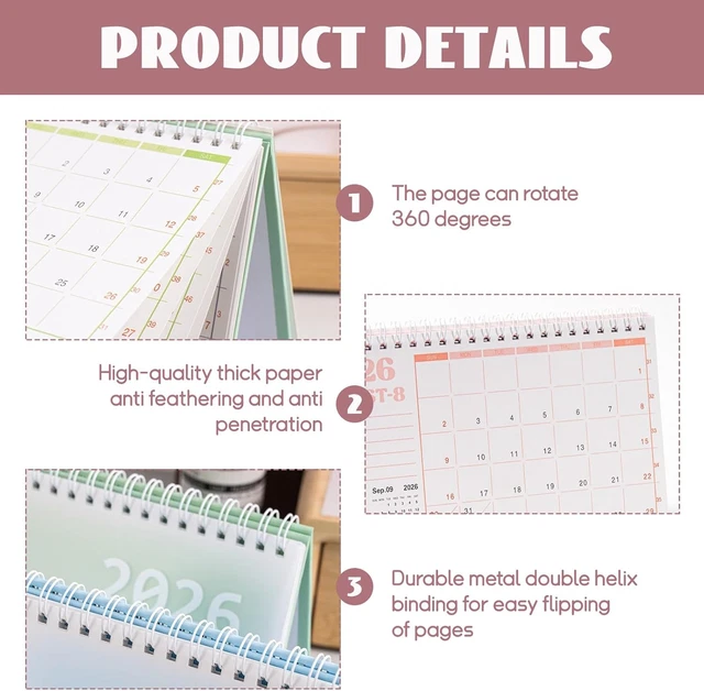 SMALL DESK CALENDAR 2025-2026 UK, July 2025 to Dec. 2026-18 Month ...