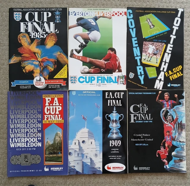 FOOTBALL 6 FA CUP FINAL Programmes 1985-90 vgc £10.78 - PicClick UK