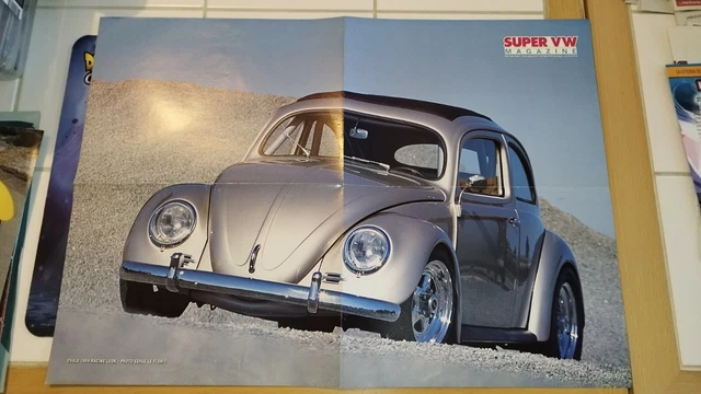 POSTER SUPER VW magazine vintage affiche Volkswagen racing 1954 Karmann ...