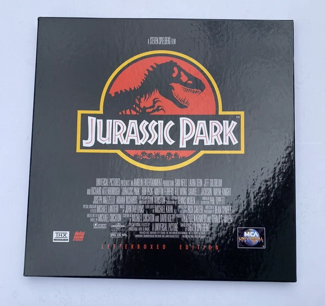 JURASSIC PARK LASERDISC, Letter-Box Edition. 3-Discs CAV. Dolby THX ...