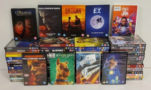 72 X NEW BBFC Certificate DVD JobLot- Batman Halloween ET Conjuring ...