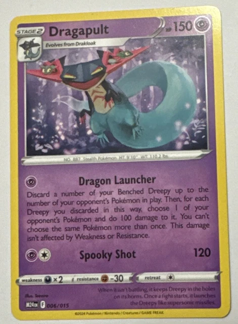 2025 MCDONALDS HAPPY Meal Pokémon Card Dragapult 006/015 NM+ £1.21 ...