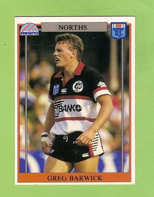 1993 NORTH SYDNEY Bears Rugby League Card #86 Greg Barwick $5.00 ...